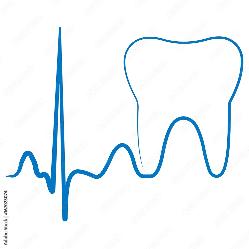 Logo for the dental clinic office, the impulse turning into a tooth ...
