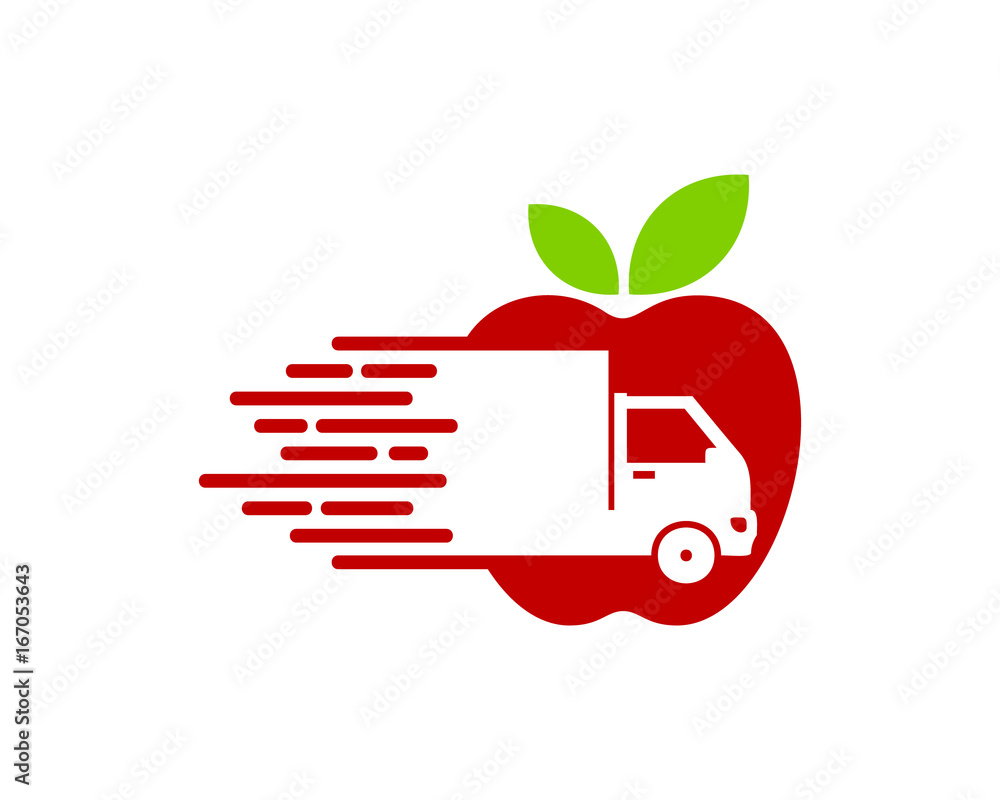 Fruit Delivery Icon Logo Design Element Stock Vector | Adobe Stock
