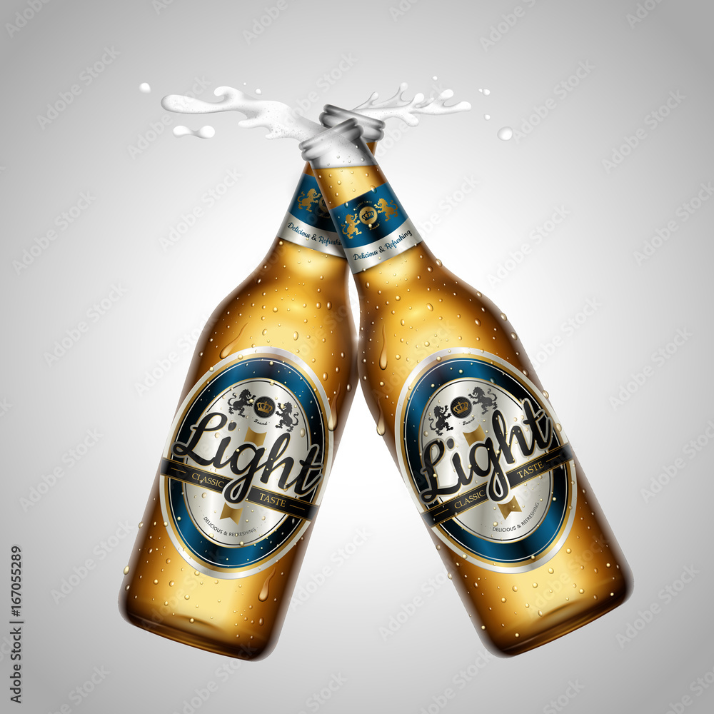 Light beer package design mockup Stock Vector | Adobe Stock