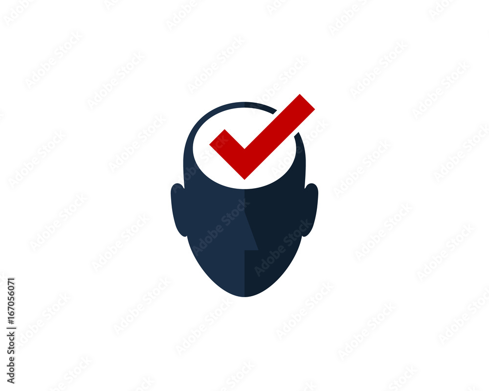 Check Human Icon Logo Design Element Stock Vector | Adobe Stock