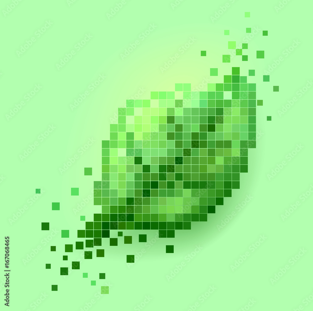 Garden Leaf Pixel Art Stock Vector Adobe Stock