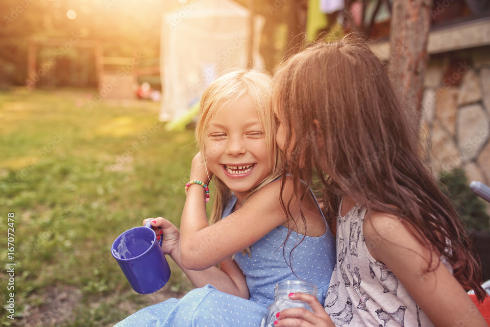 Two friends have the pleasure of meeting together Stock Photo | Adobe Stock