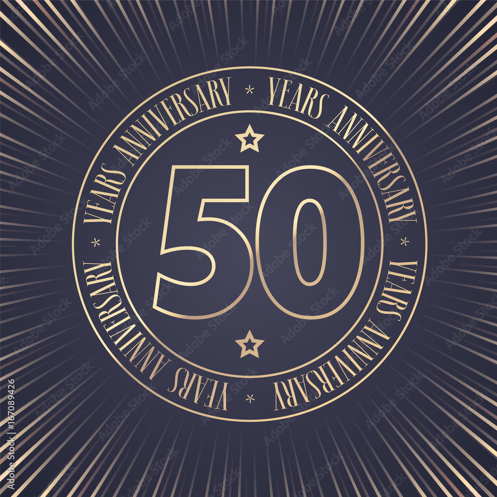 50 years anniversary vector icon, logo Stock Vector | Adobe Stock
