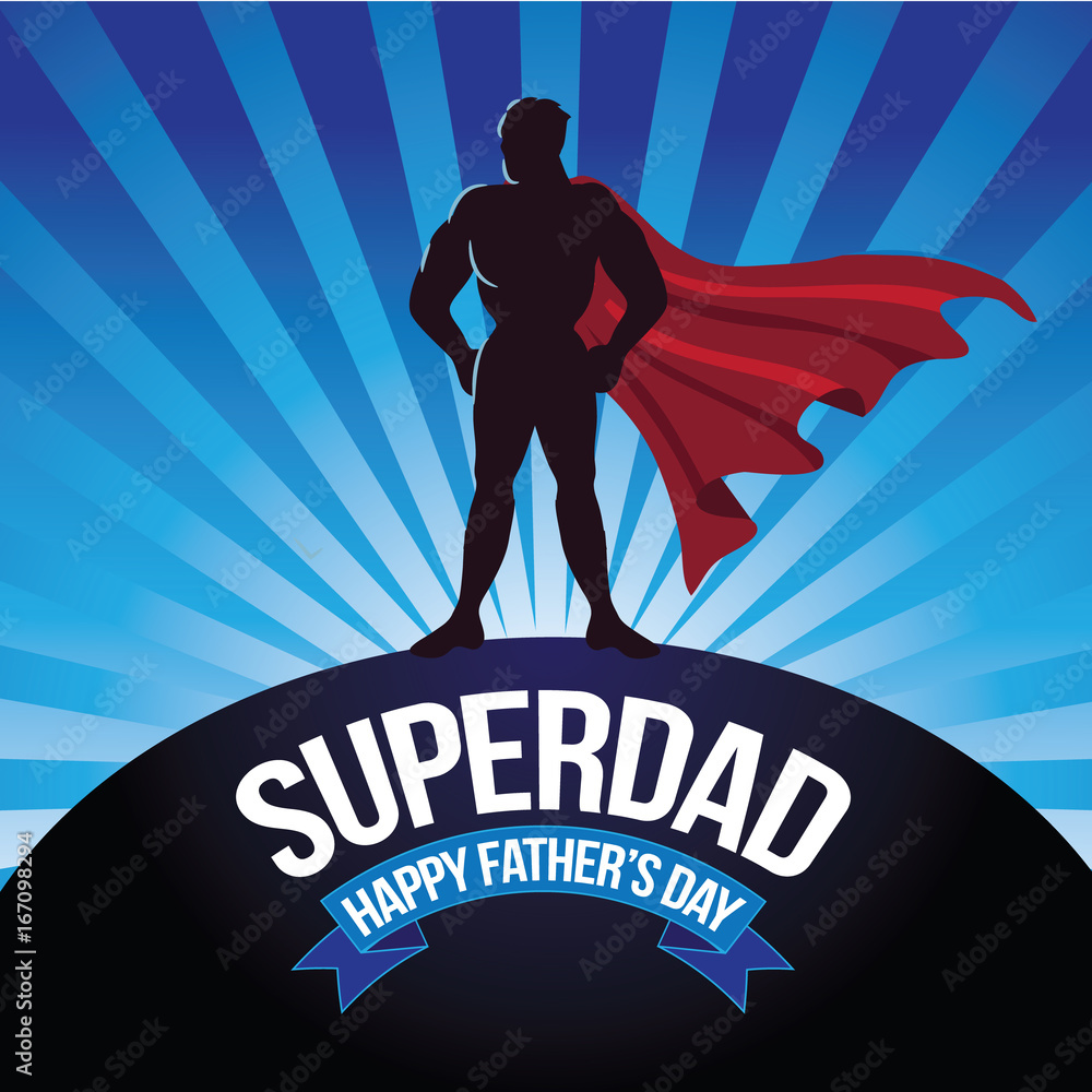 Happy Fathers Day design with super dad. EPS 10 vector. Stock Vector ...