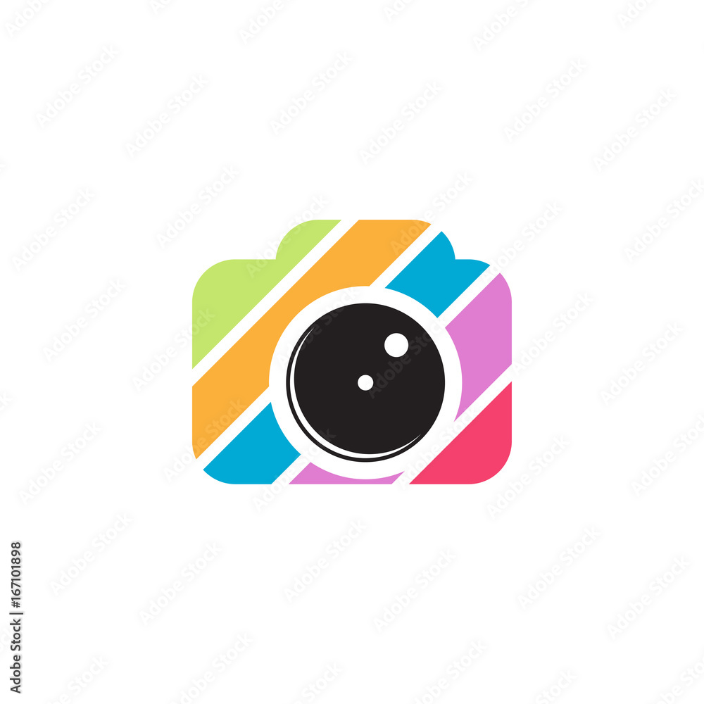 colorful camera logo Stock Vector | Adobe Stock