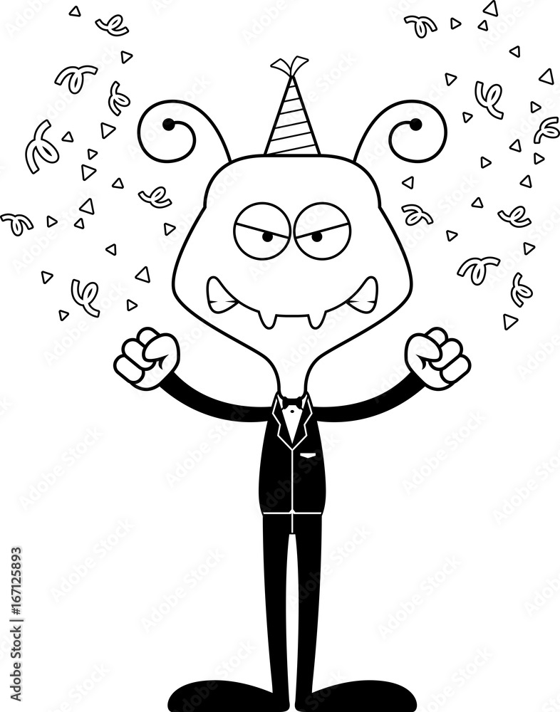Cartoon Angry Party Ant Stock Vector | Adobe Stock