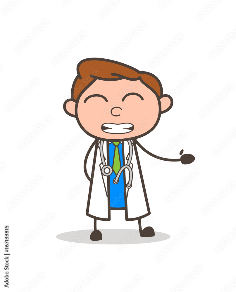 Cartoon Doctor Behaving Like Shit Vector Graphic Stock Vector | Adobe Stock