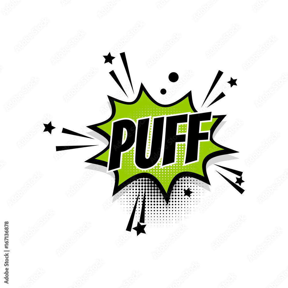Comic text puff speech bubble pop art Stock Vector | Adobe Stock