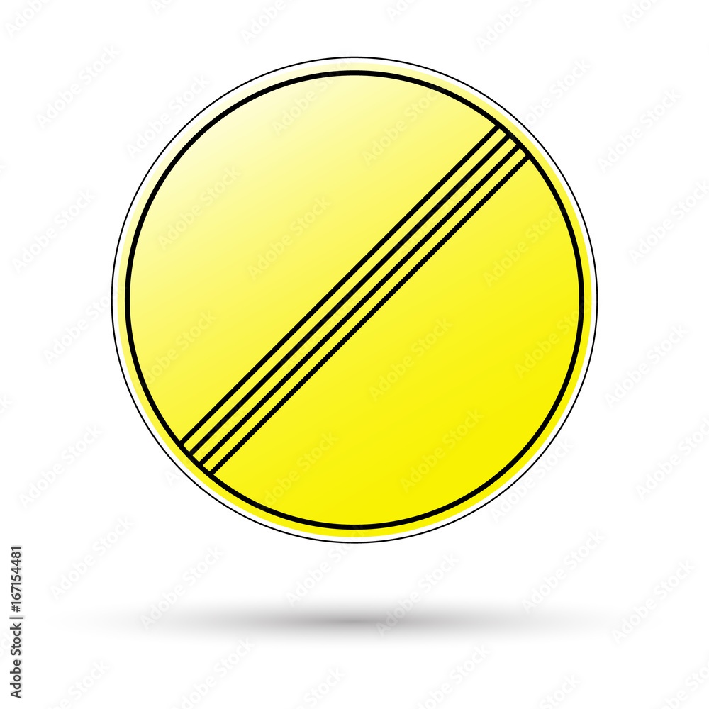 End Of Restriction Sign