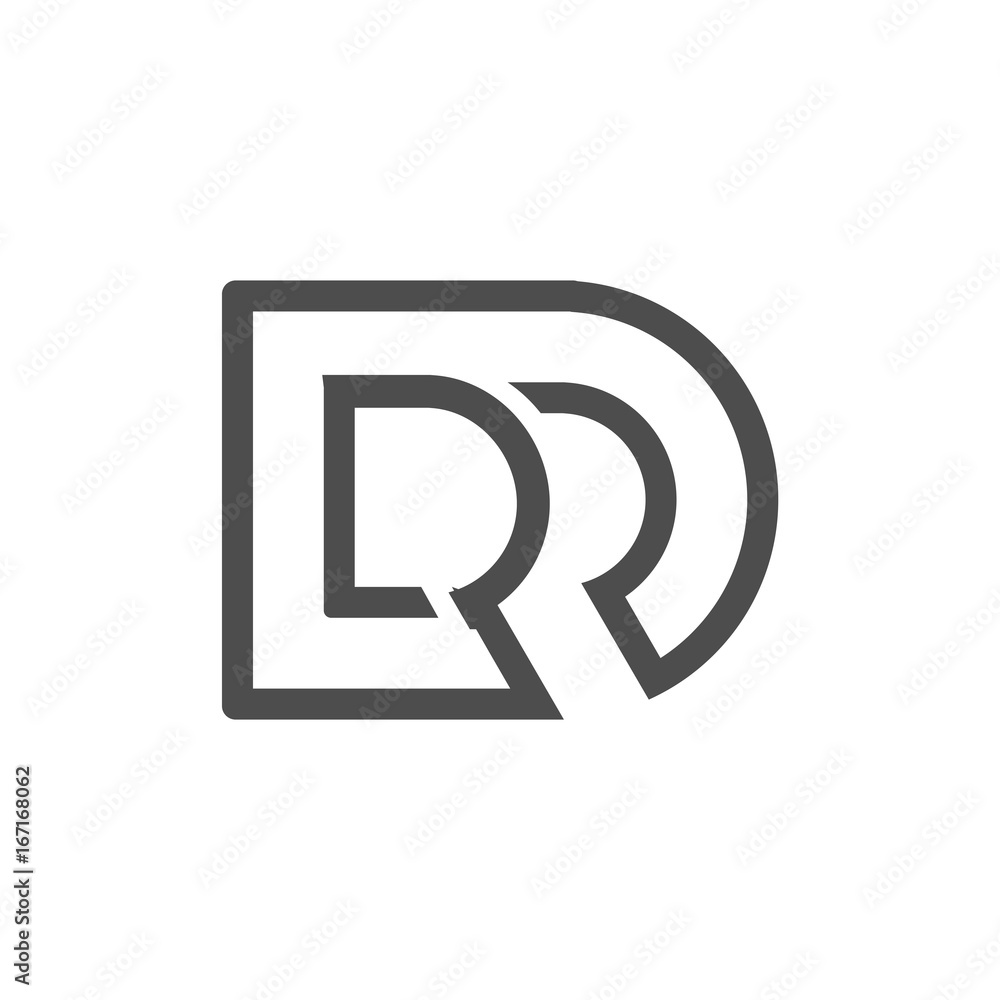 Letter D R Logo Stock Vector | Adobe Stock