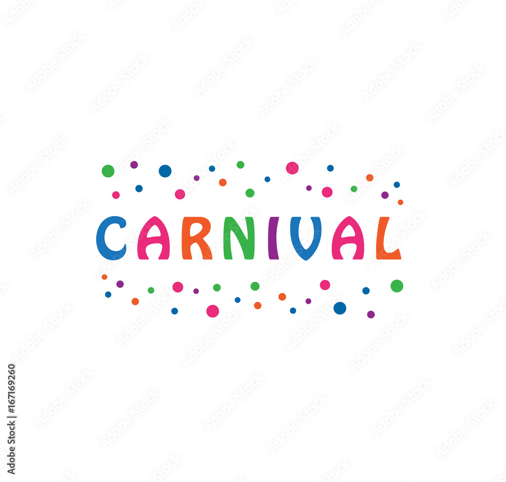 Vector - Carnival festival celebration logo, isolated on white ...