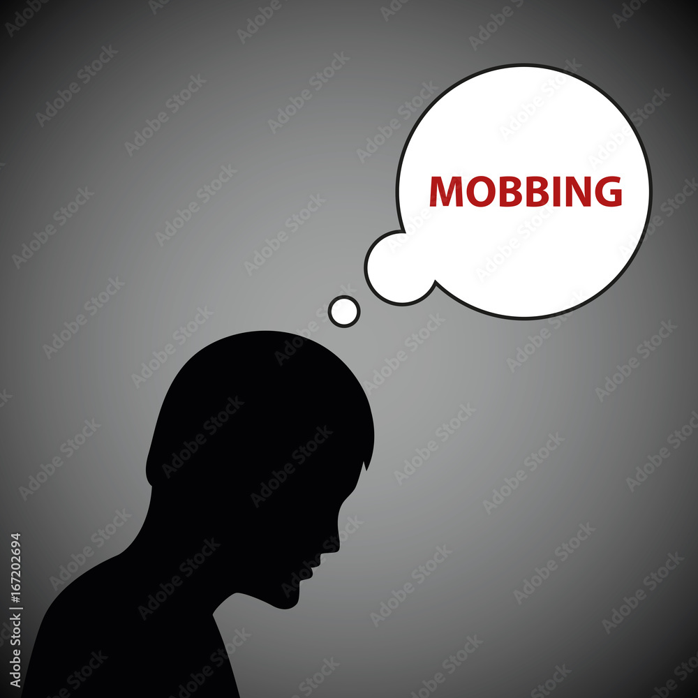 mann leidet unter mobbing Stock Vector | Adobe Stock