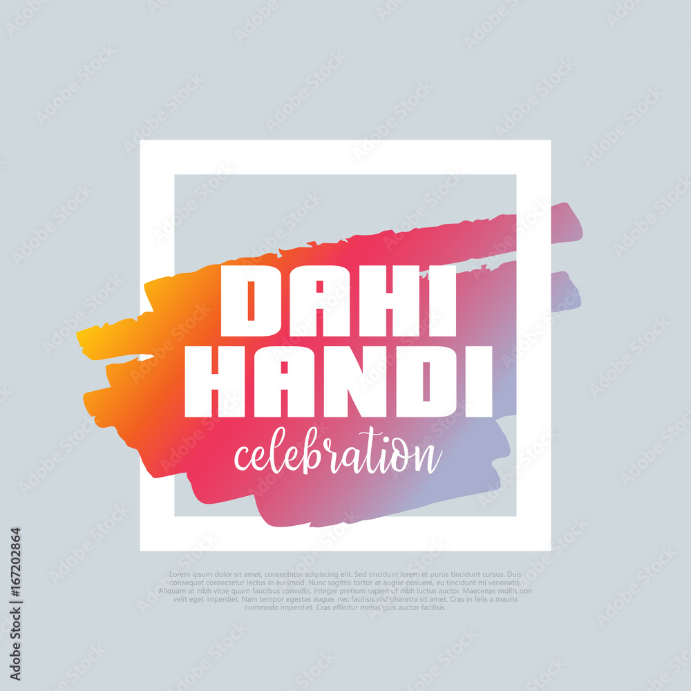Dahi Handi Fest. Vector clip-art template, poster, motto, label, text ...
