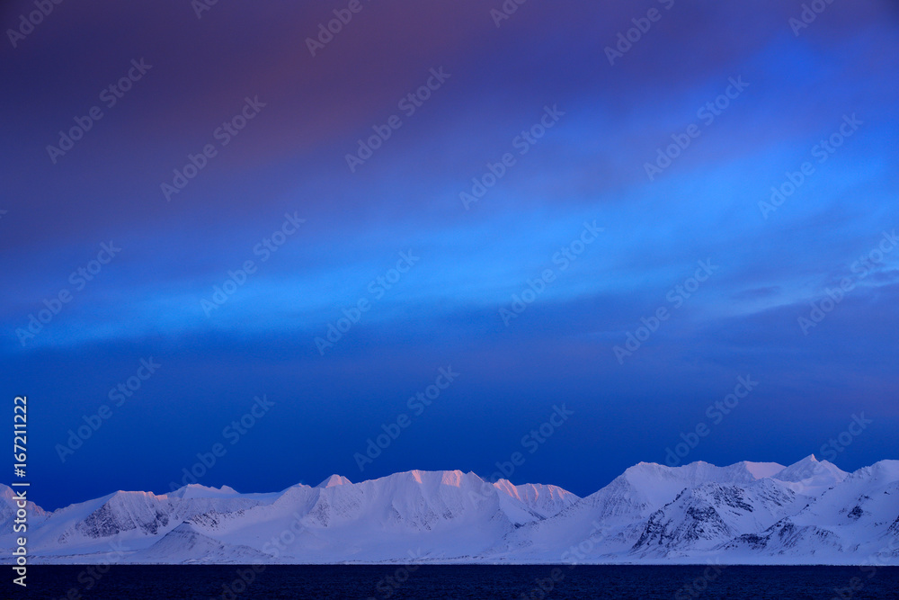 North Pole Glacier At Night