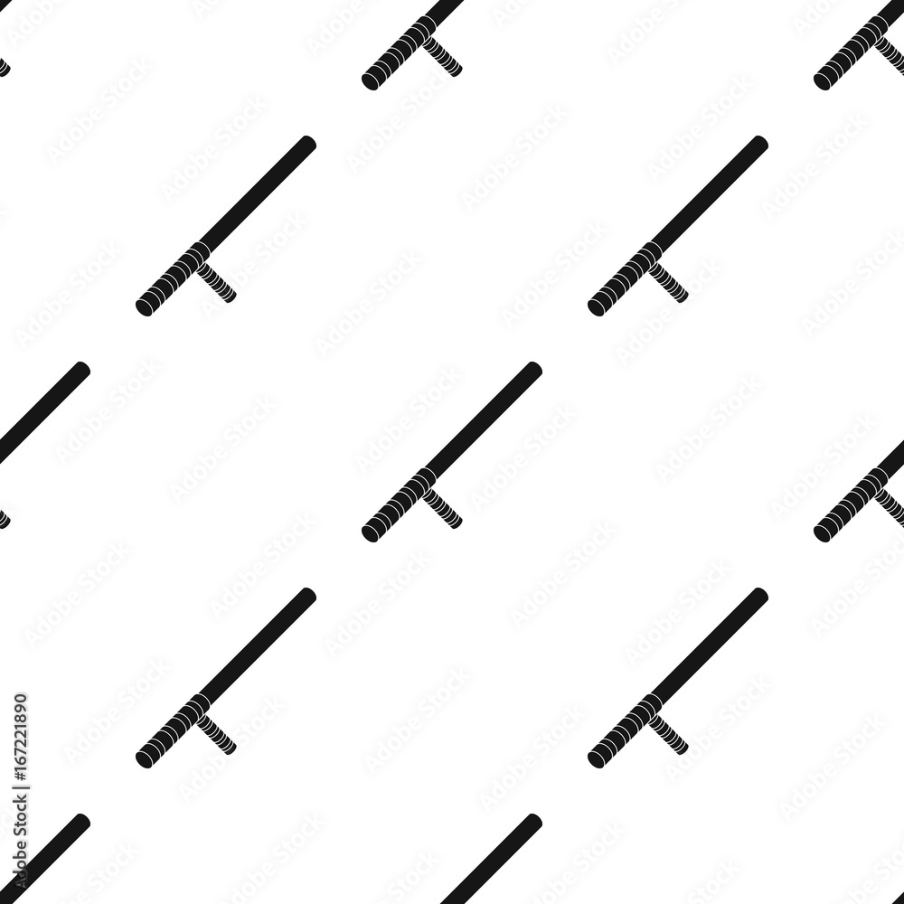 Police baton icon in black style isolated on white background. Police ...