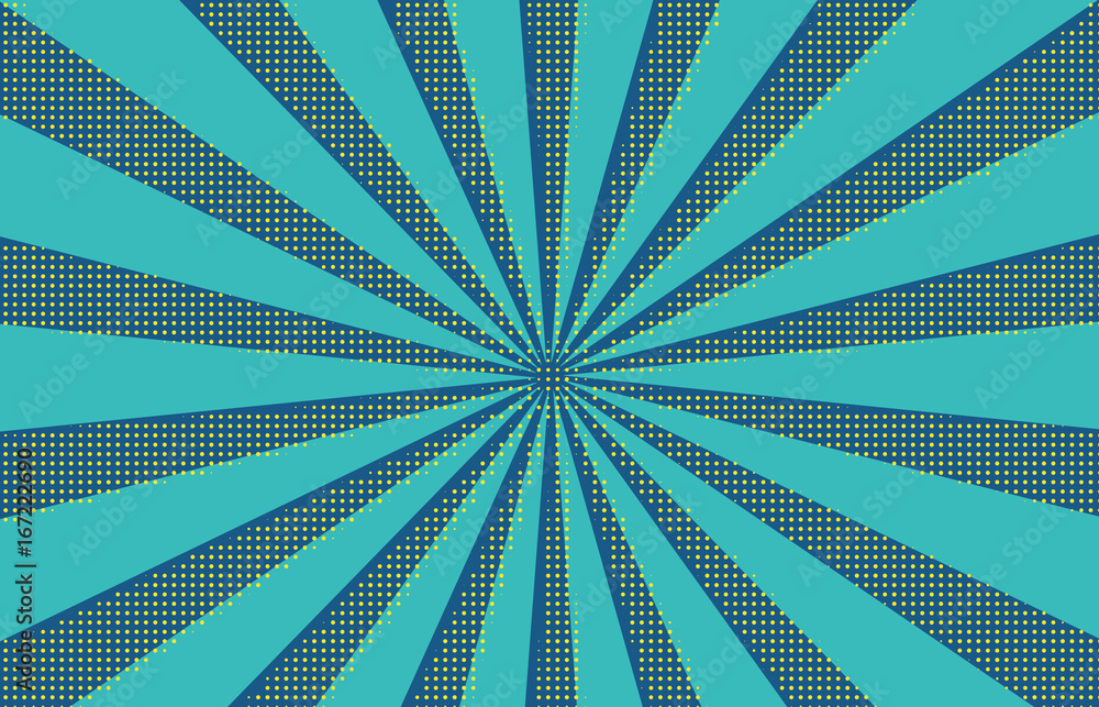 Starburst Logo On Blue And Green Dotted Background