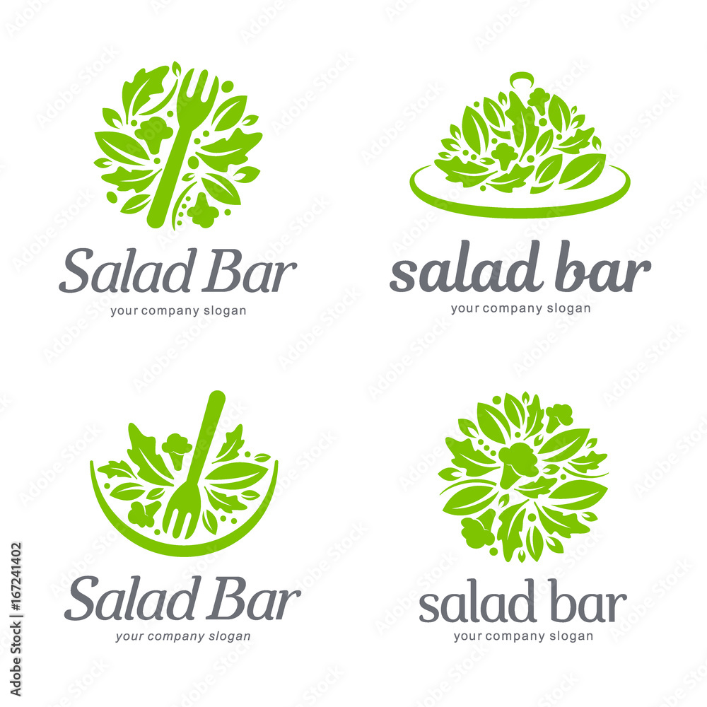Vector logo template. Salad bar Stock Vector | Adobe Stock
