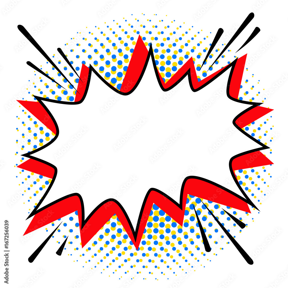 Pop art styled speech bubble template for your design. Comics pop-art ...