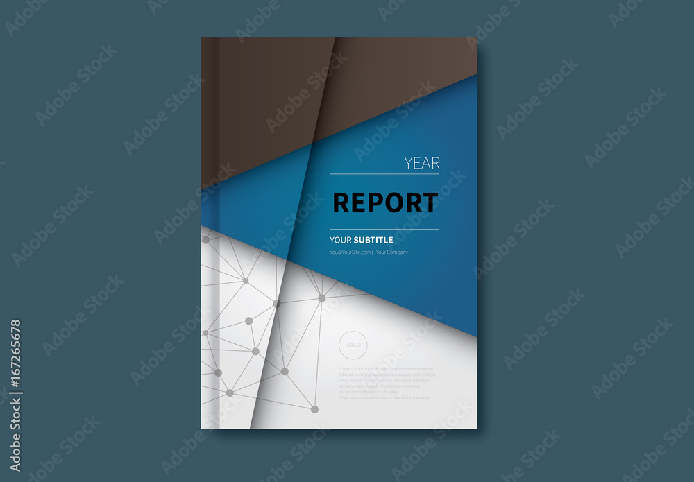 Geometric Book/Report Cover 2 Stock Template | Adobe Stock