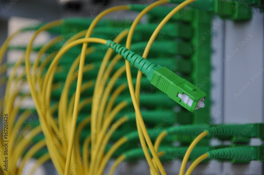 Passive optical network fiber optic access Stock Photo | Adobe Stock