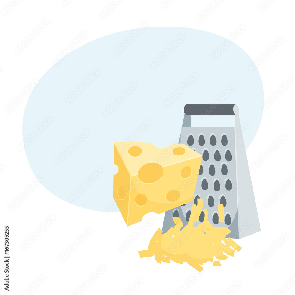 Grated a cheese Stock Vector | Adobe Stock