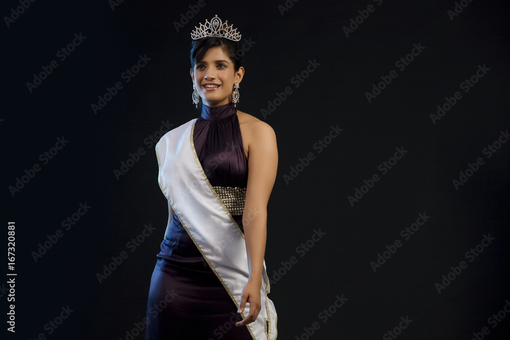 Portrait of a beauty pageant Stock Photo | Adobe Stock