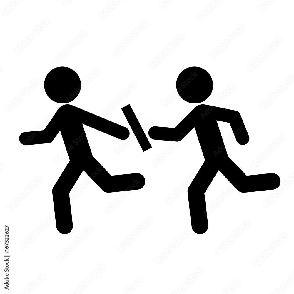 relay race symbol icon. Stock Vector | Adobe Stock