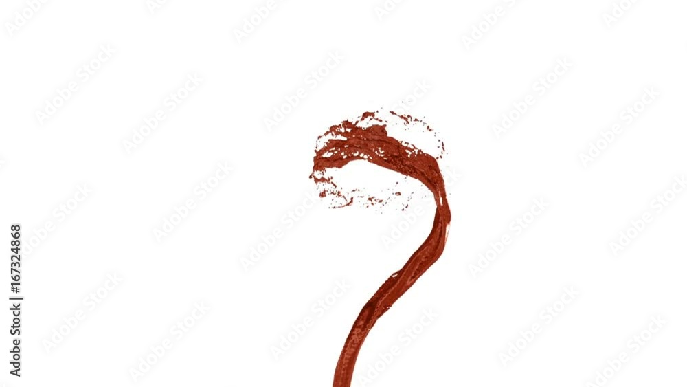 flow of cooper or bronze liquid spins into a whirlpool or a tornado ...