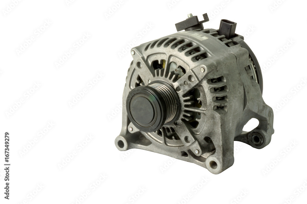 Image of car alternator isolated on white back ground. Alternator ...