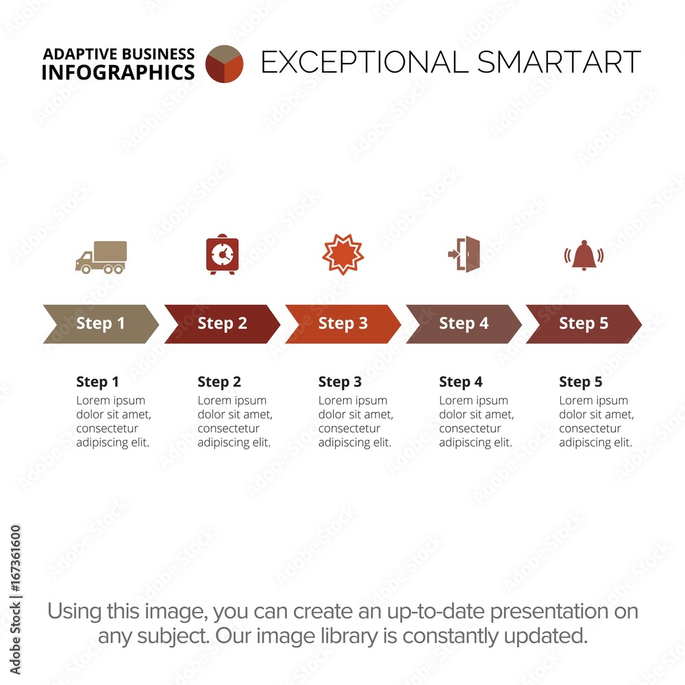 Process chart template 6 Stock Vector | Adobe Stock