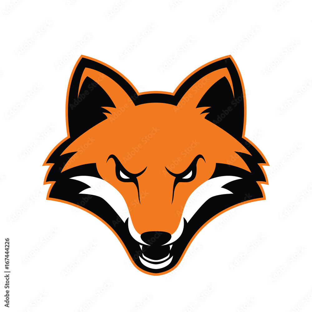 Fox head mascot Stock Vector | Adobe Stock