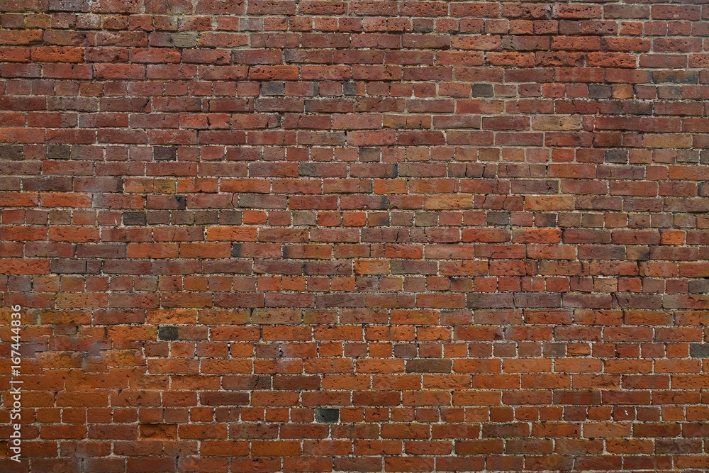 Rundown red brick wall Rundown old red brick wall from a Georgian ...