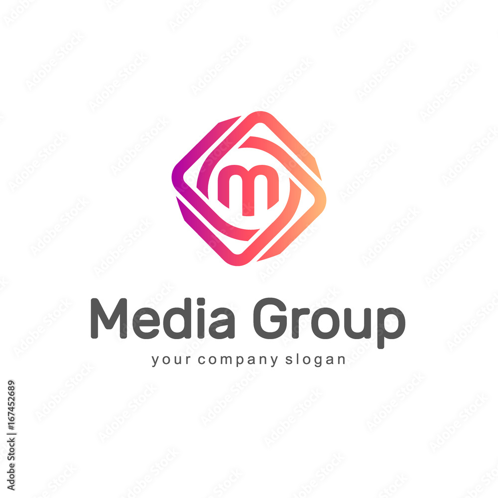 Abstract vector logo. Media Group. Multimedia logo. Stock Vector ...