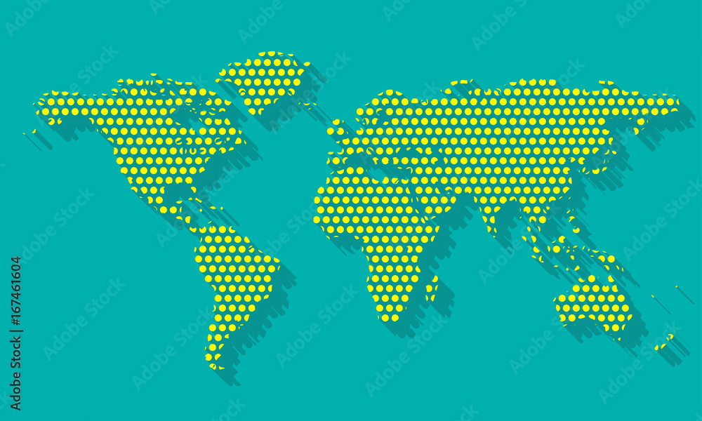 World map dotted pattern. World map with dots. Vector illustration ...