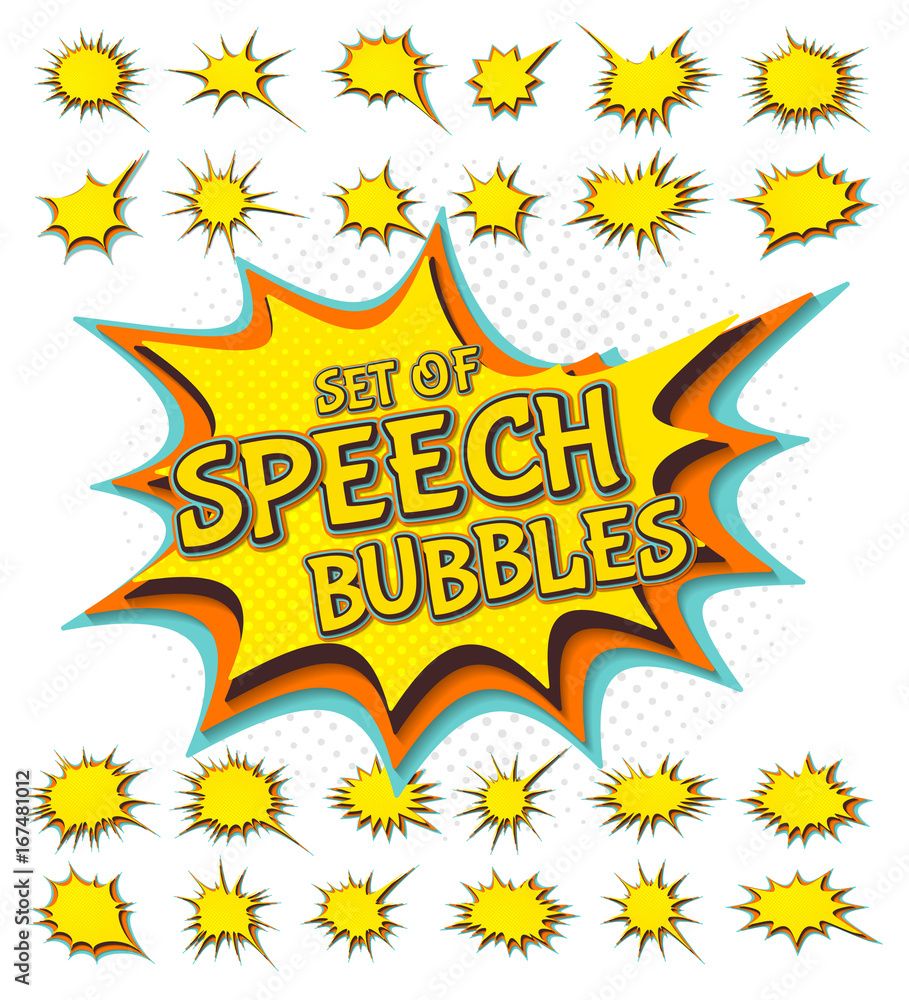 Colored Speech Bubble Template