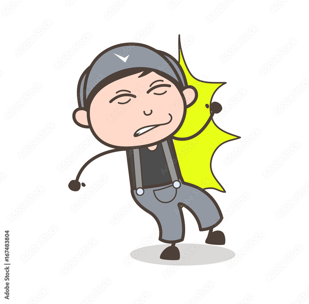 Cartoon Boy Got Hit Vector Concept Stock Vector | Adobe Stock