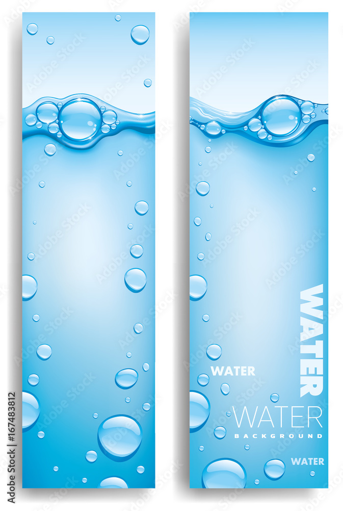 water background with drops Stock Vector | Adobe Stock