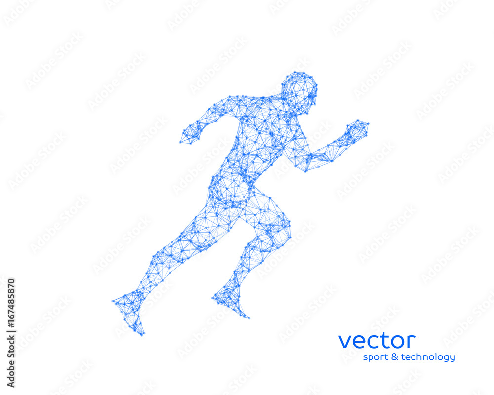 Abstract vector illustration of running man. Stock Vector | Adobe Stock