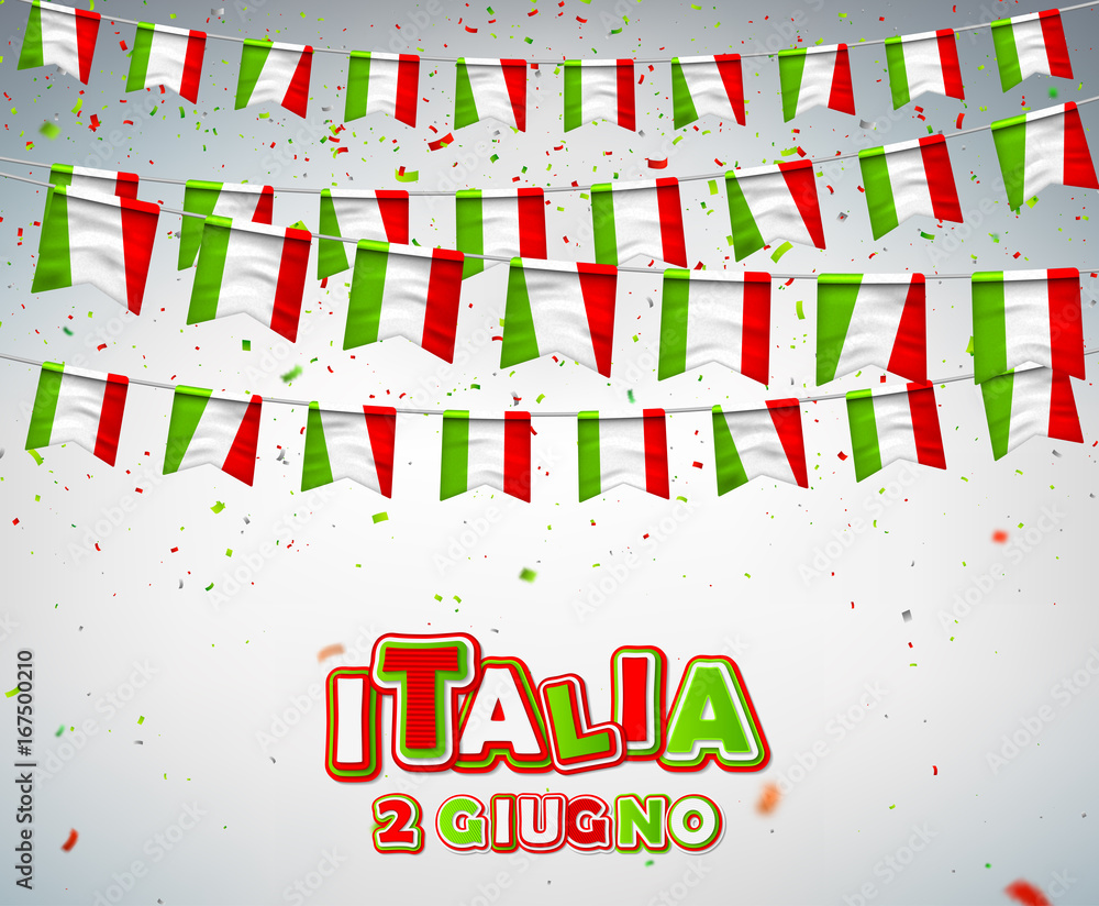 Greeting card for Italian national celebration. 2 of June, Italian ...