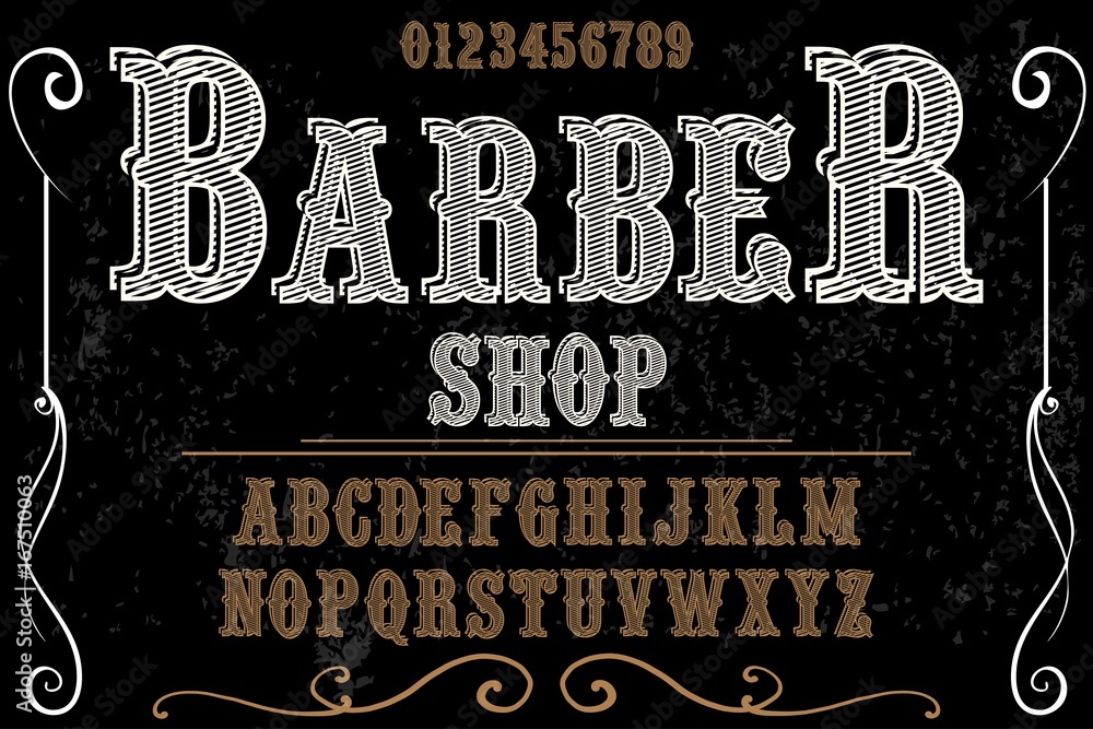 Font.Alphabet.Script.Typeface.Label.Bourbon typeface.For labels and ...