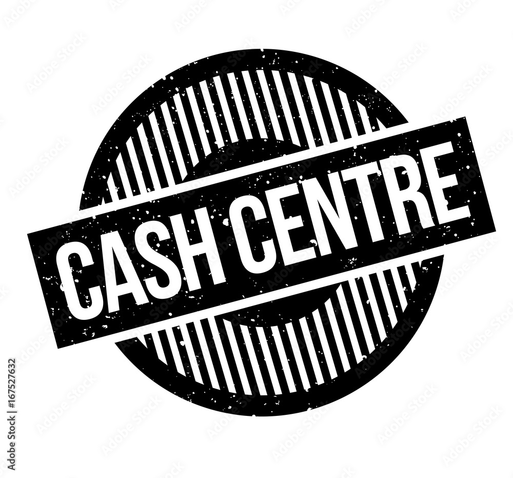 Cash Centre rubber stamp. Grunge design with dust scratches. Effects ...