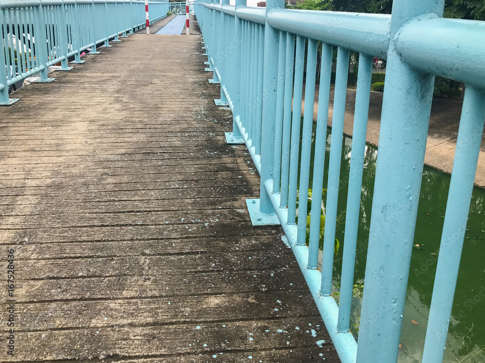 ramp for disabled people of the footbridge Stock Photo | Adobe Stock