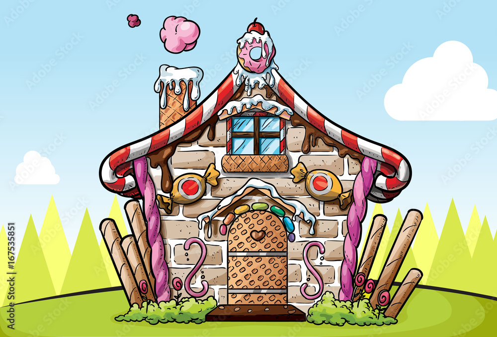 Candy House Stock Vector | Adobe Stock