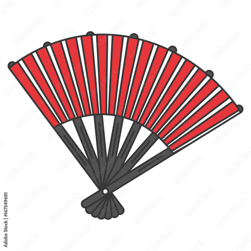 japanese fan isolated icon vector illustration design Stock Vector ...