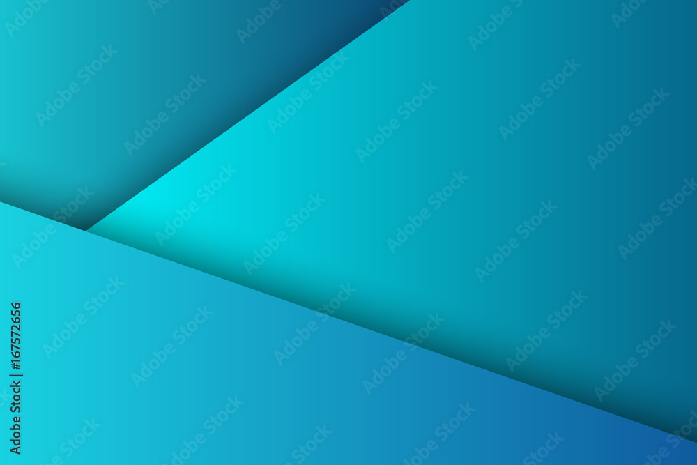 Vector realistic isolated blue background with paper layers origami ...
