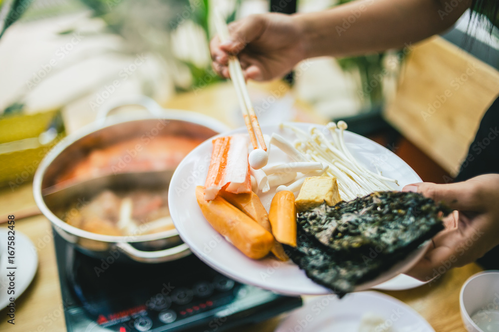 sogogi shabu shabu is Korean style beef shabu shabu Stock Photo | Adobe ...
