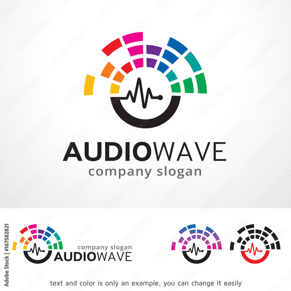 Audio Wave Logo Template Design Vector, Emblem, Design Concept ...