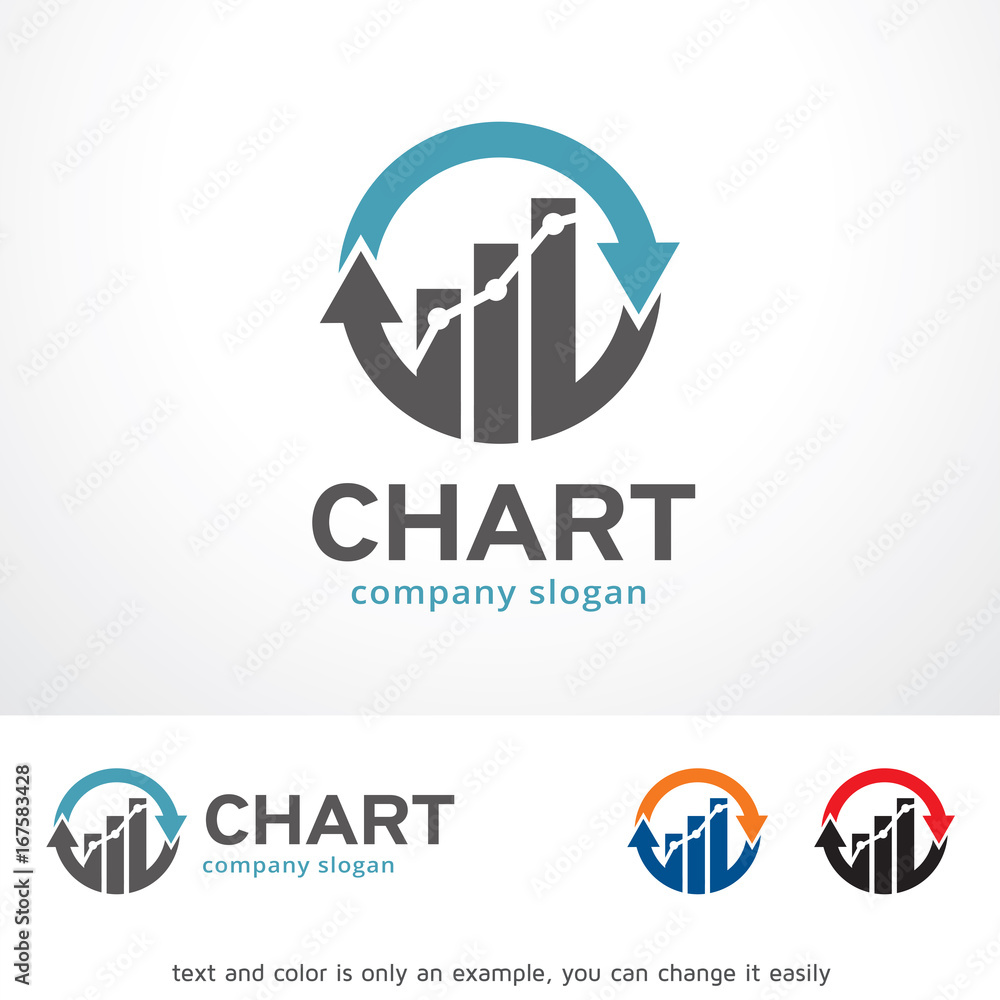 Chart Logo Template Design Vector, Emblem, Design Concept, Creative ...