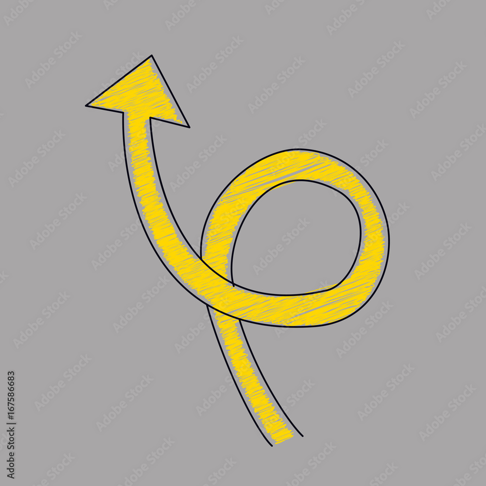 yellow arrow Stock Vector | Adobe Stock