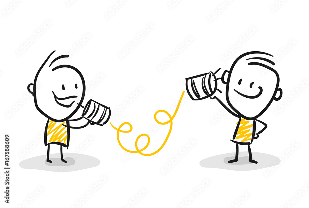 Strichfiguren / Strichmännchen: Strategie, Unterhaltung, telefonieren ...